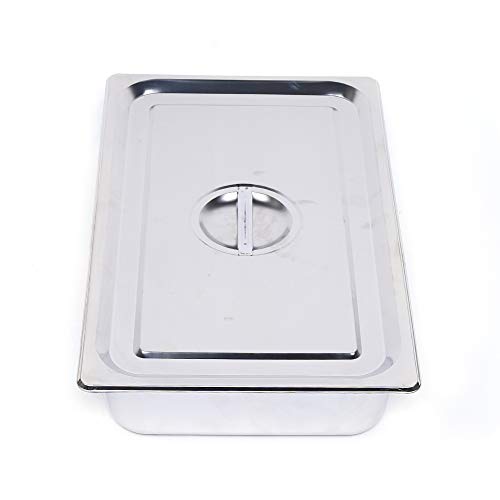 4 Pack Stainless Food Pan 4inch Deep Full Size Steam Table Pan Hotel Buffet Food Holder, Hotel Pan Steam Table Pan with Lids Anti-Jam Hotel Food Pans (4-Pack Hotel Pan)