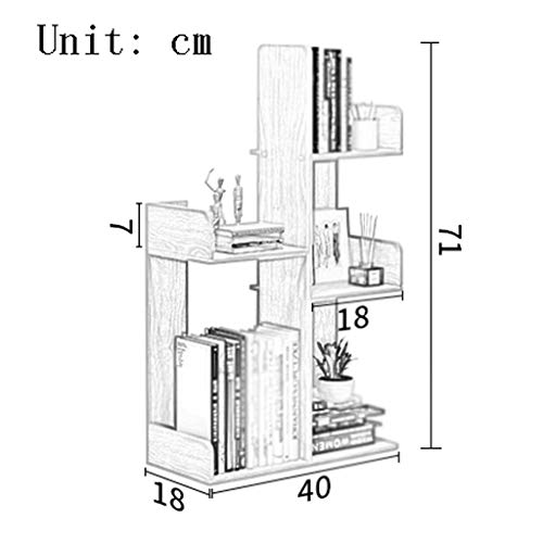 Shelf Bookshelf Magazine Rack Partition Stratification Storage Rack Desktop Office Desk Home Dormitory 40X18X71CM MUMUJIN (Color : Blue)