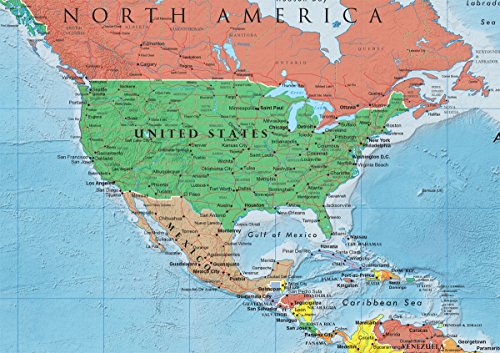 24x36 World Classic Wall Map Poster Paper Folded
