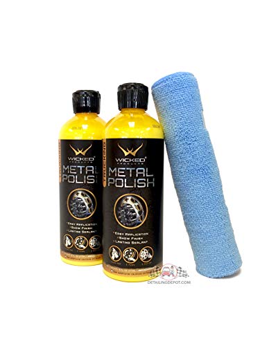 2 Wicked Metal Polish 16 oz. Combo Pack w/Free Microfiber Towel