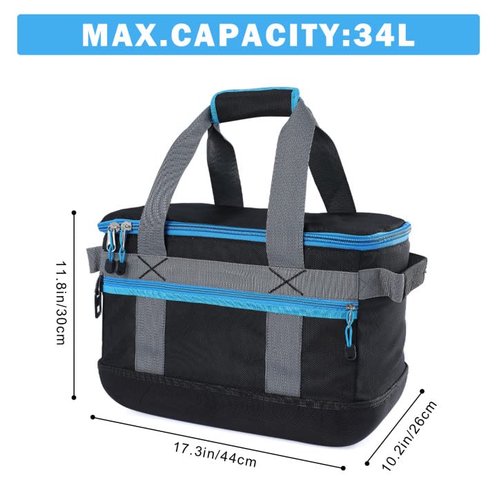 ABCCAMPING Camping Cooler Bag, Soft Sided Cooler, 50-Can Insulated Lunch Cooler Bag, Leak Proof Soft Cooler Bag Cooler Bag, Keep 24 Hours for Camping, Fishing, Hiking, Picnicking, Beach