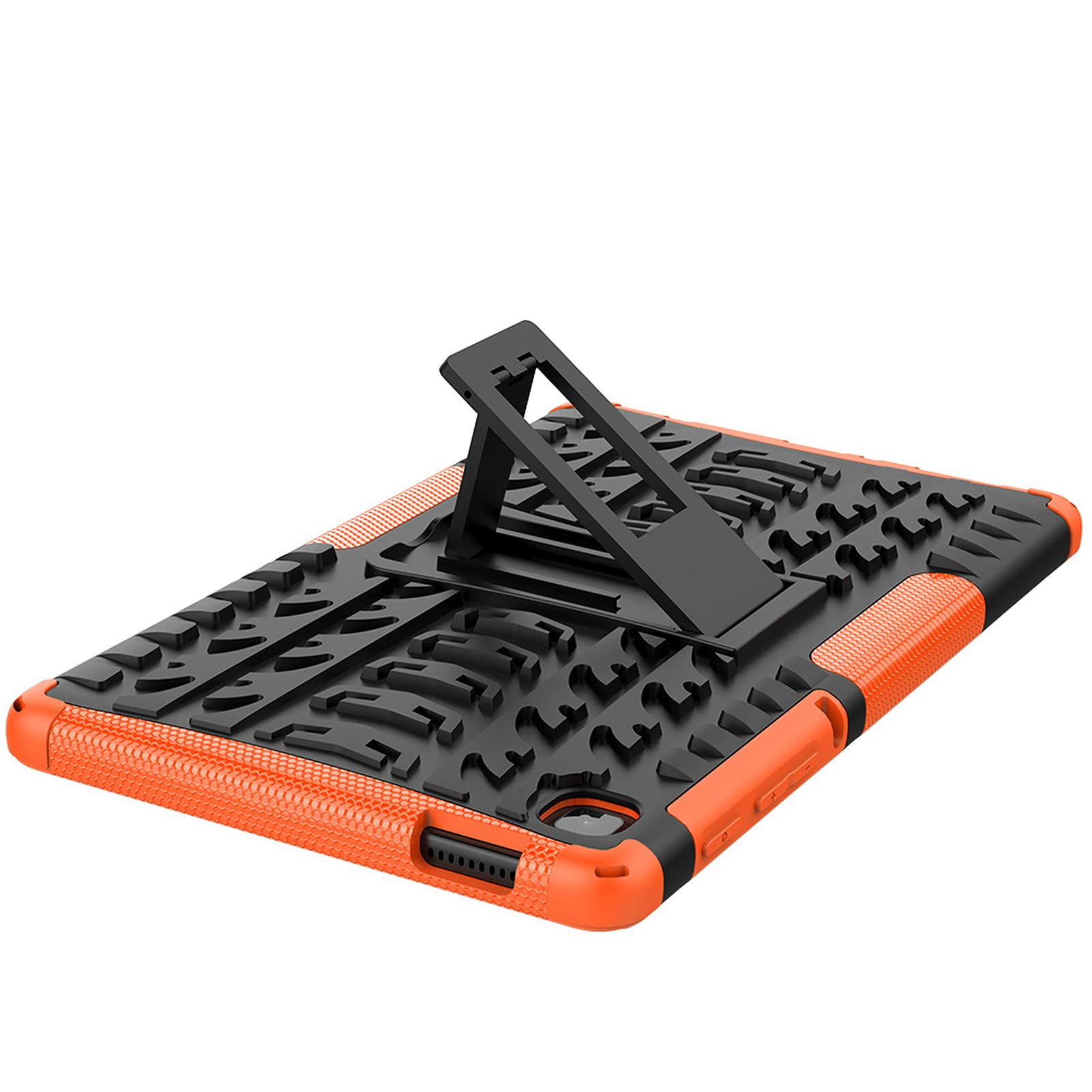 DWaybox for Samsung Galaxy Tab A7 Lite Case 2021 8.7 inch SM-T225/T220, Hybrid Armor Heavy Duty 2in1 TPU + PC Combo Dual Layer Rugged Shockproof Protective Cover Case with Kickstand -Orange
