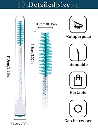 80 Pcs Mascara Wand Tube Set 40Pcs Empty Mascara Wand Tube 40Pcs Eyelash Brush Mascara Brushes for Women Girls Makeup