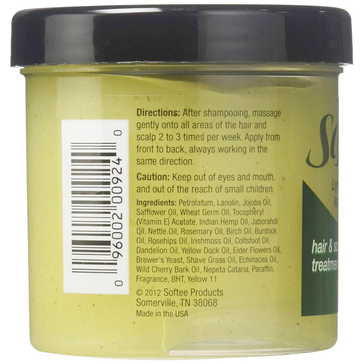 Softee Light And Natural Indian Hemp Hair And Scalp Treatment 5 Oz,Pack of 6