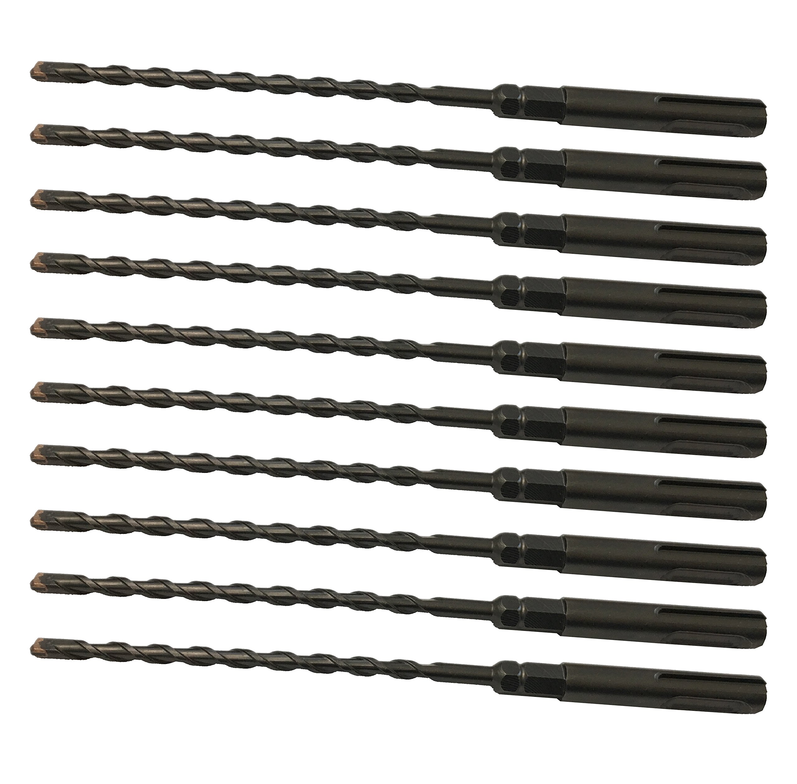 10PCS, 3/16" x 7", SDS Plus Hammer Drill Bit