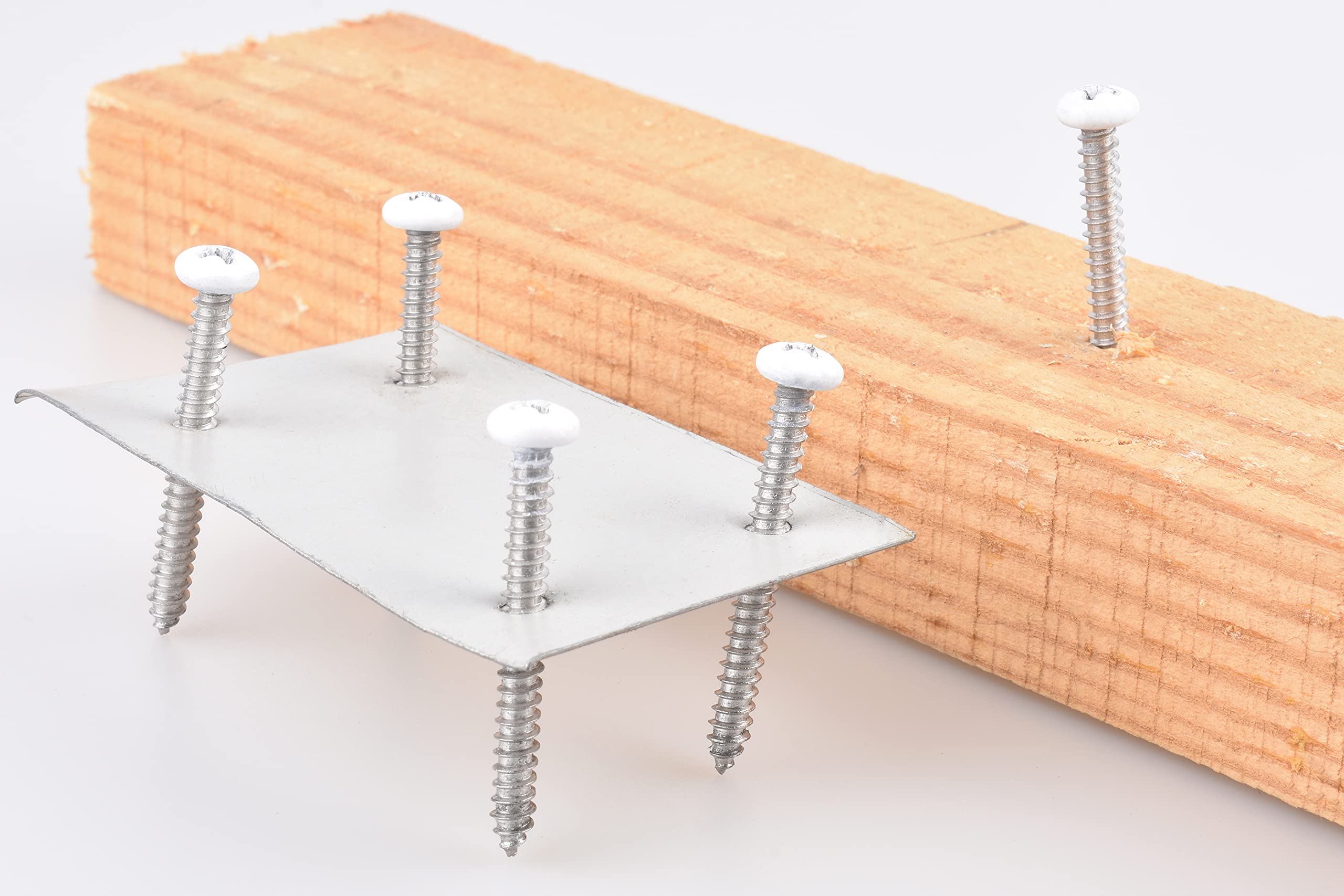 60 pcs # 8 X 1 1/2" White Screws White pan Head Machine Screws White rv Screws Twinfast Thread Cargo RV Zinc Plated Corrosion Resistance #2 Phillips Bit with Screw Bit
