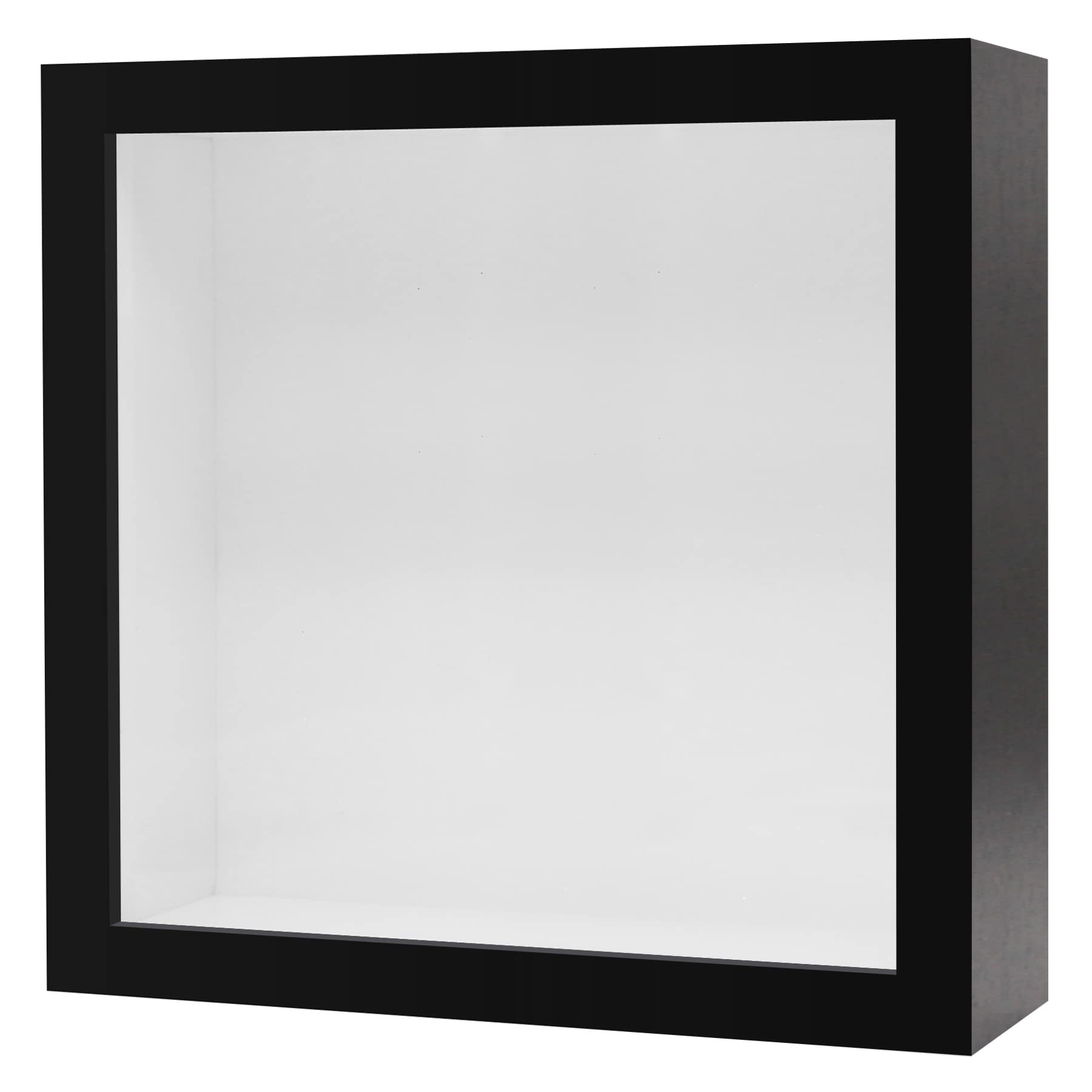 10x10 Black Shadow Box Frame, 3D Shadow Box Display Case, Memory Box for Baby Handprint & Footprint DIY Hand Foot Print 3D Plaster, Collections, Mementos, Collages(2 inch Depth)