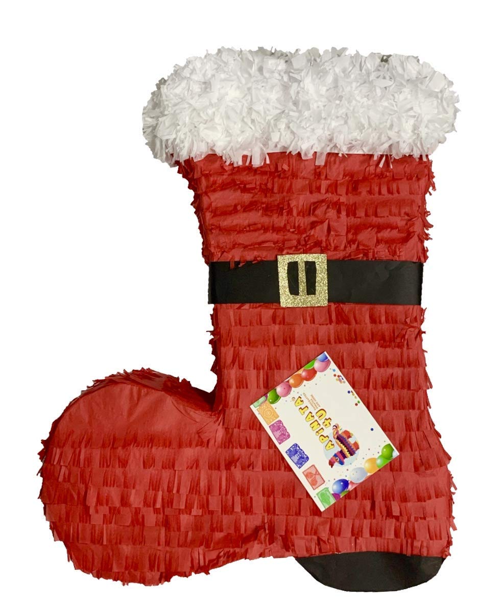 20" Tall Christmas Pinata Boot Shape Christmas Stocking Pinata Christamas Party Supplies Santa Claus Boot Pinata Xmas Birthday