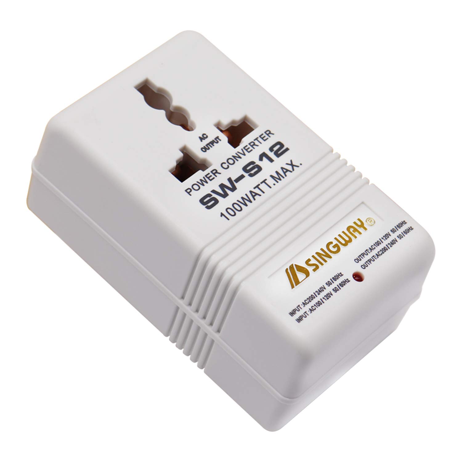 100W Voltage Converter Travel Adapter, 110V/120V to 220V/240V Travel Step-Up & Down Voltage Converter Transformer