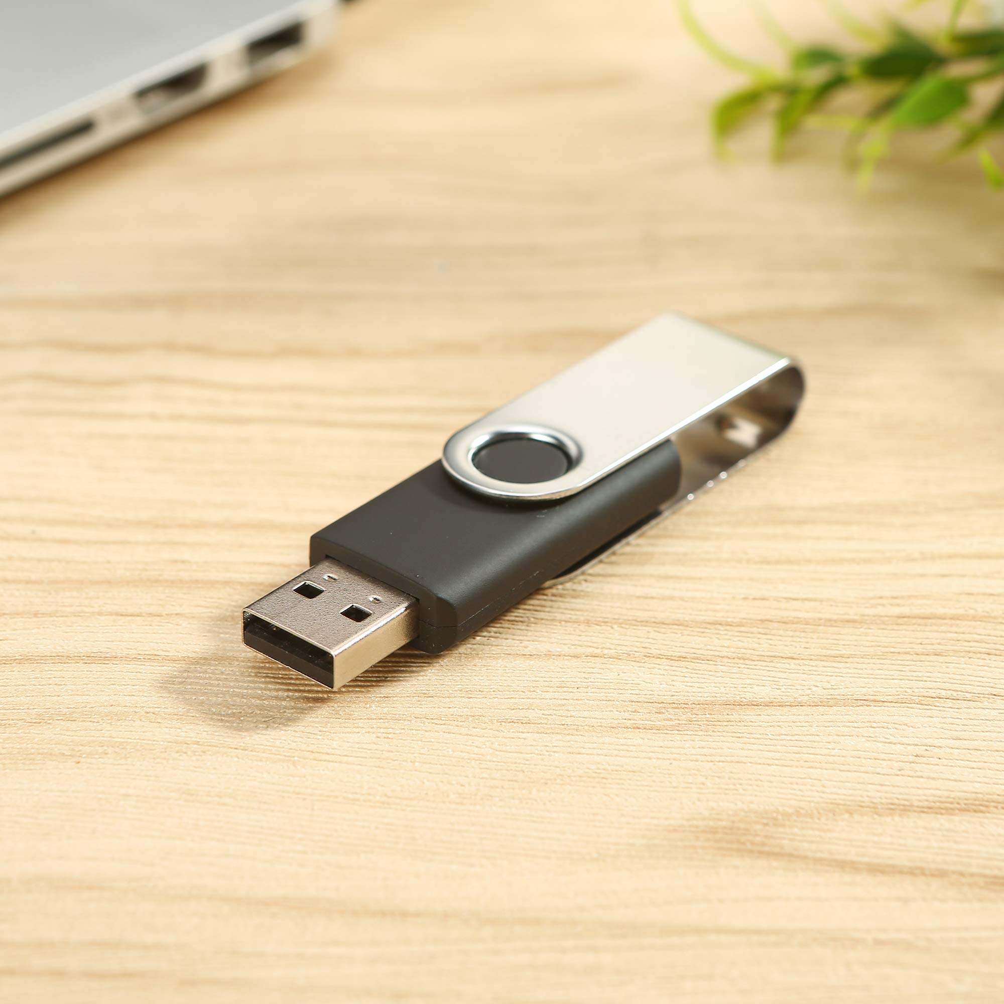 8GB Flash Drives 5 Pack, Alihelan USB Flash Drive USB 2.0 Thumb Drive Swivel Memory Stick U Disk Jump Drive Zip Drive with Led Indicator (5 Mixed Colors: Black Red Purple Yellow White, 8G)