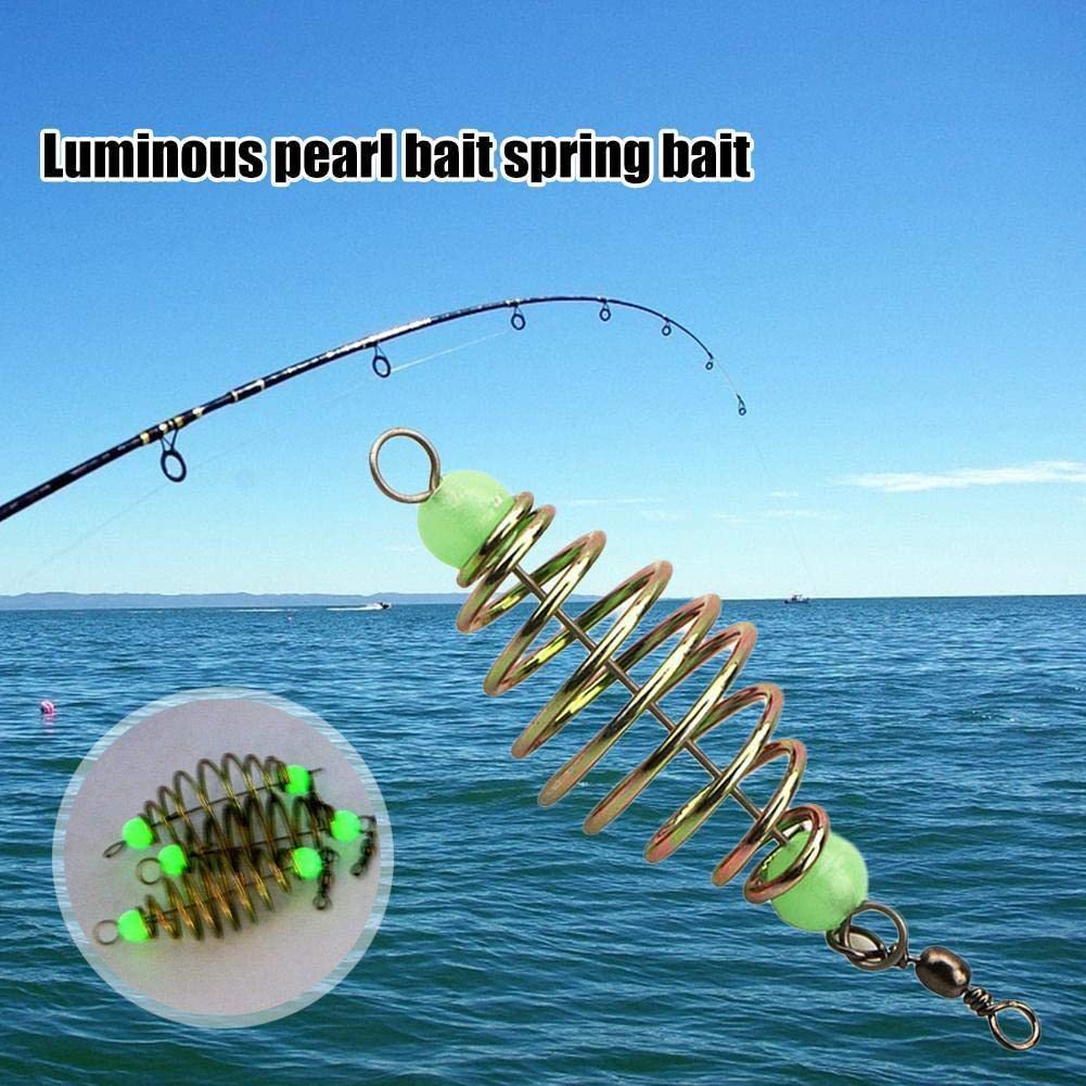 10Pcs/Set Fishing Bait Spring Lure Inline Hanging Tackle Tools Fishing Feeder Steel V7D9 Accessories Fishing
