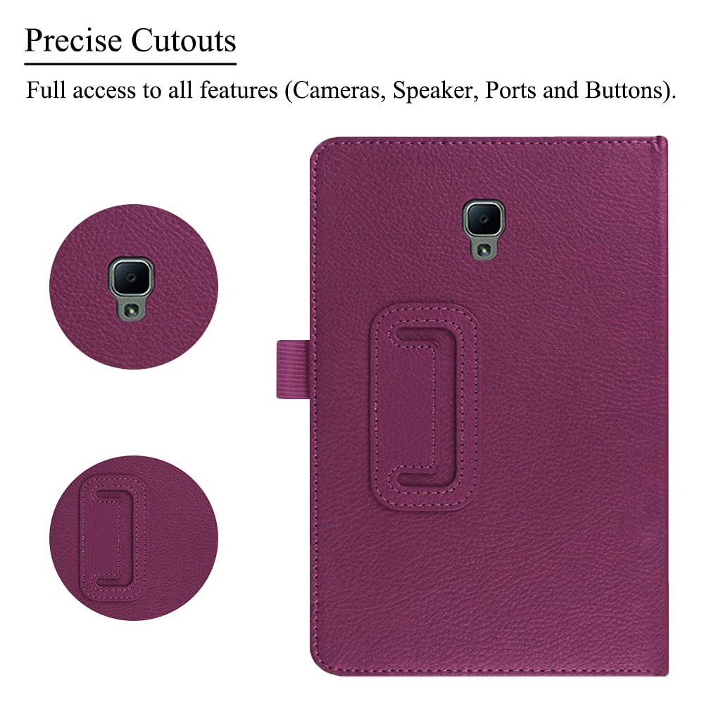Case for Galaxy Tab A 8.0 2017 Model SM-T380, EKVINOR PU Leather Folio Case Stand Cover for Samsung Galaxy Tab A 8.0 Inch 2017 Release (SM-T380/SM-T385) - Purple