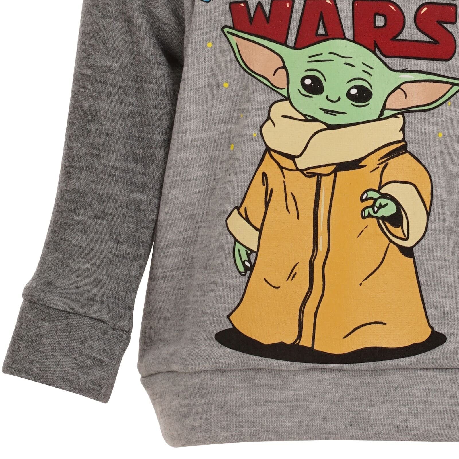STAR WARS The Mandalorian Baby Yoda Big Boys Fleece Hoodie & Pants Gray 10-12
