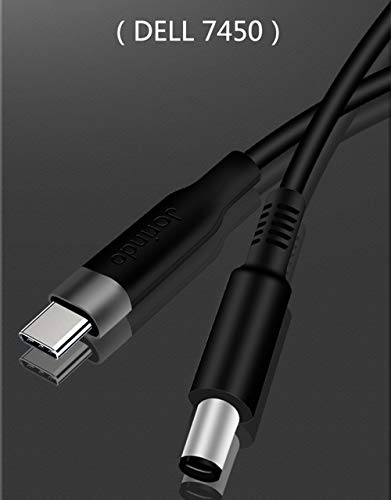 65W PD USB Type C Male Input to DC 7.4mm x 5.0mm Male (7.4mm x 0.6mm) Power Charging Cable Compatible for Dell Latitude E6420 E6430 E6430s E6430U E6440 E6500 E6510 (6.6 FT)