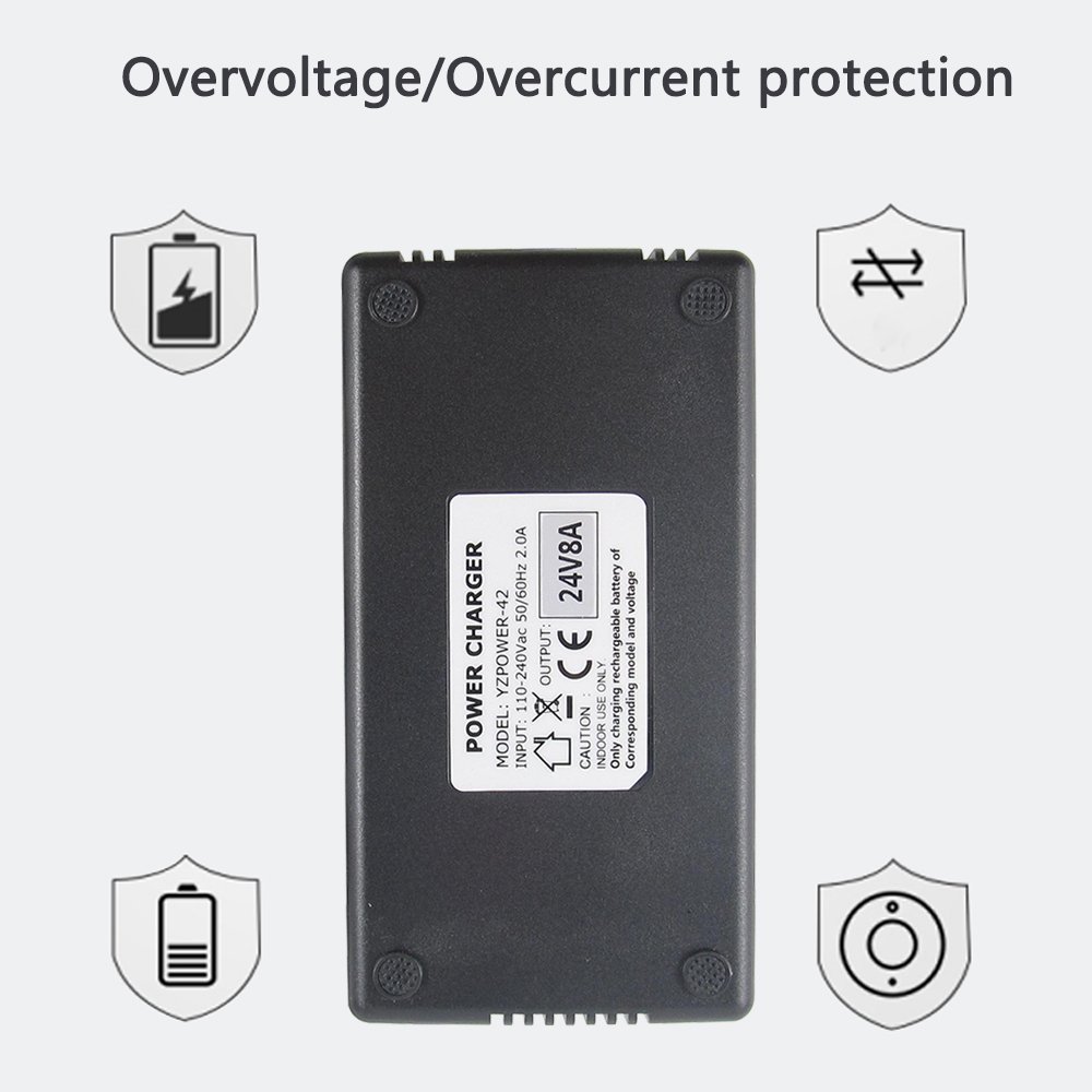 aunstarwei 24V 8A Battery Charger with XLR Connector for EA1065, S150, 1107 614HD, M51, CH5404 Smart