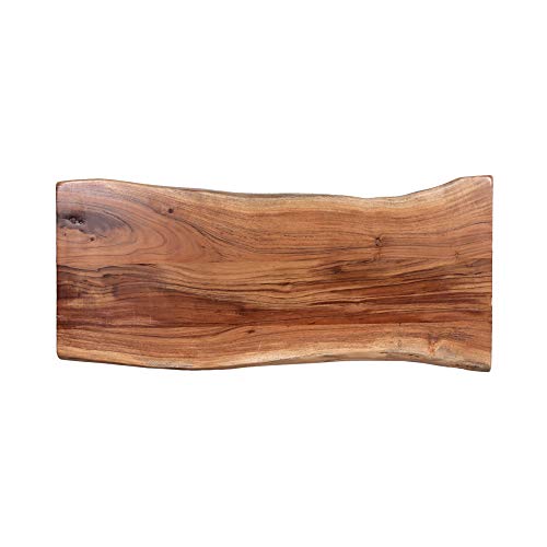 Alaterre Furniture Natural Live Edge Bench w/Metal Hairpin Legs, Unique Rustic Look for Home Décor Versatility & Style, Durable for Years to Come, Easy to Assemble