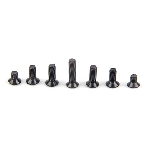 500Pcs M2 M2.5 M3 KM Screw Flat Head Screws for Laptop Notebook Screws Set Kit for Computer Small Screw. - (Black) SCRW-024676