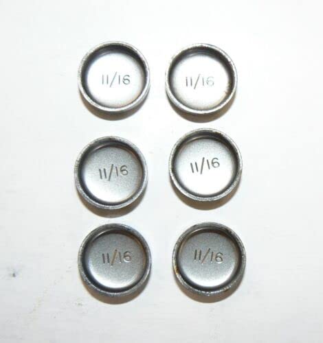 11/16" Steel Expansion Freeze Plugs - Cup Style - Plain Steel - Lot of 10 Pcs. HQ