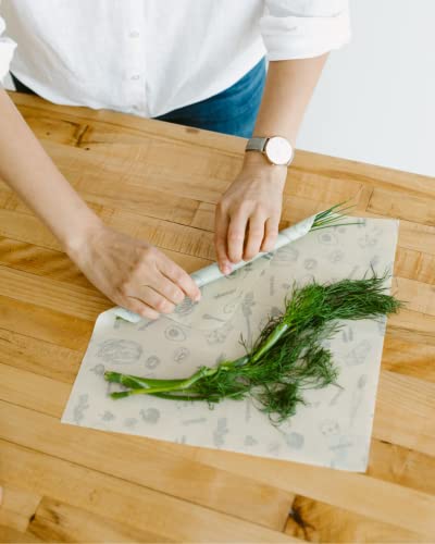 Abeego, The Original Beeswax Food Storage Wrap - Set of Two 13" Natural Square Sheets