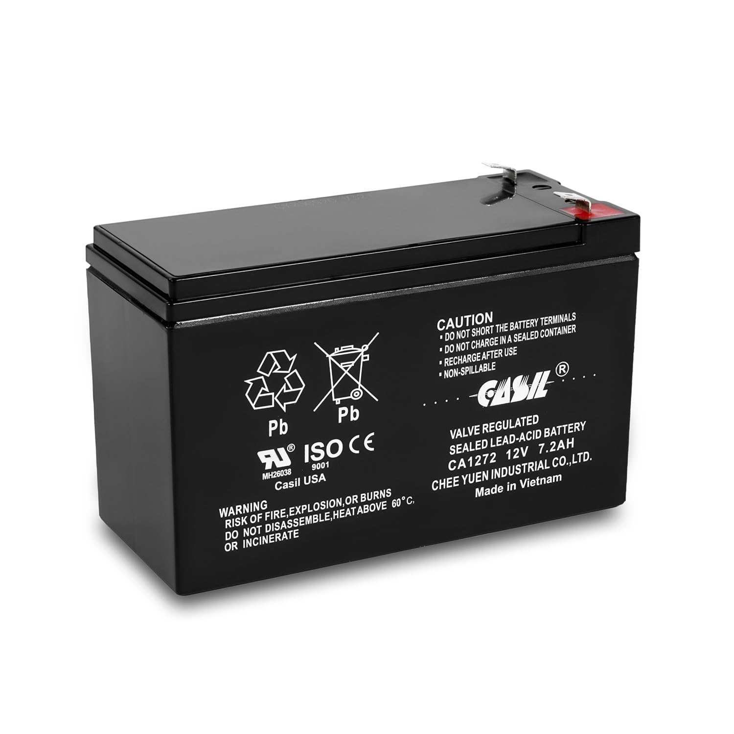 Casil 12v 7.2ah Replacement Alarm Battery Compatible with PX12072-HG Verizon FiOS