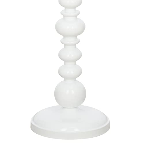 Catalina Lighting 59" Balustraude Wood-Look Floor Lamp, Glossy White