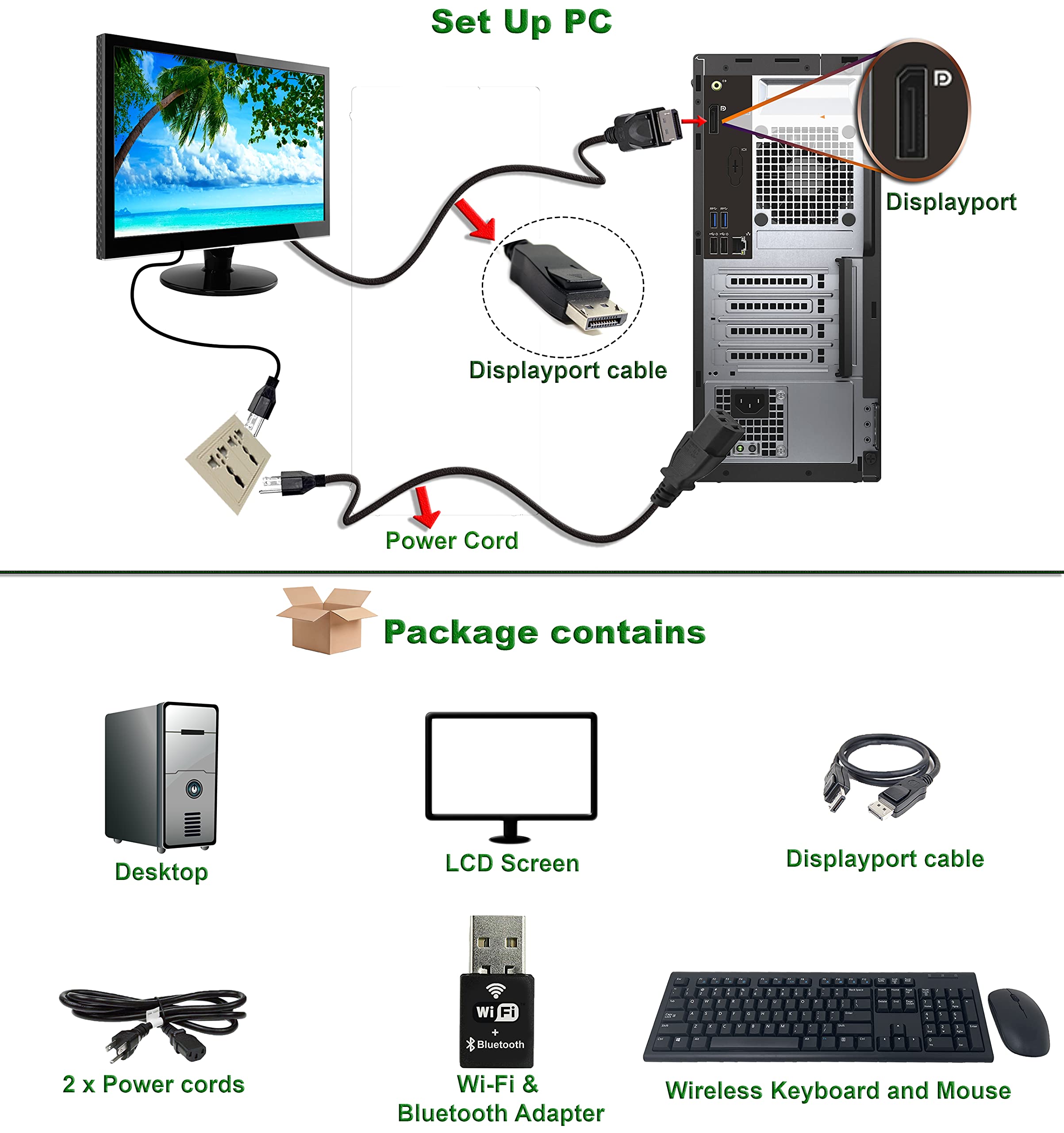 HP Z240 SFF Computer Desktop PC, Intel Core i5 6500 3.2GHz Processor, 8GB DDR4 Ram, 256GB NVMe SSD, WiFi | Bluetooth, Wireless Keyboard & Mouse, New 19" FHD Monitor, Win 10 Pro (Renewed)