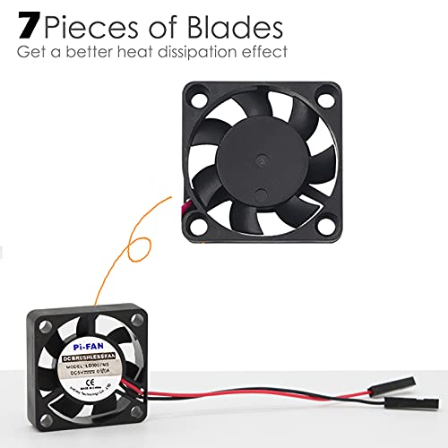 Raspberry Pi 4 Fan, iUniker Raspberry Pi Fan 30x30x7mm Brushless CPU Cooling Fan with Raspberry Pi Heatsink Sets for Raspberry Pi 4 Model B, 3 B+, Pi 3B, Pi 2 (4-Pack with Heatsinks)
