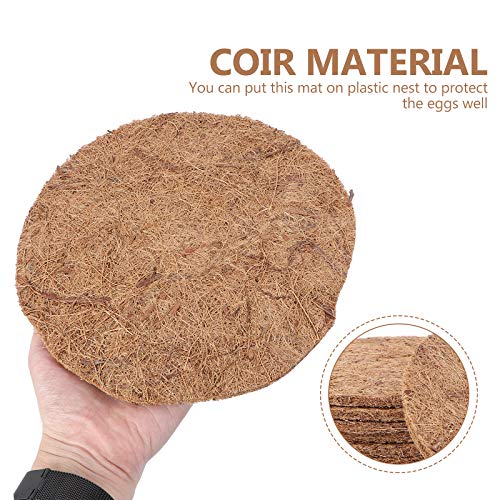 TEHAUX 12pcs Bird Nesting Pad Coconut Fiber Substrate Bird Nest Racing Mat Pigeon Breeding Eggs Materials for Finch Chicken Smalll Animals