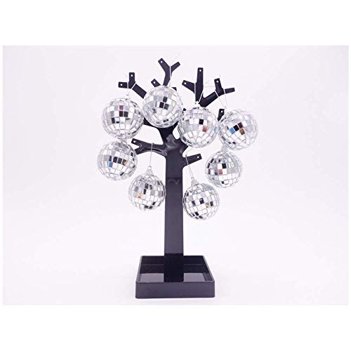24 Pcs Silver Disco Mirror Ball for Party Decoration, Christmas Tree Wedding Birthday Party Ornaments(4CM)