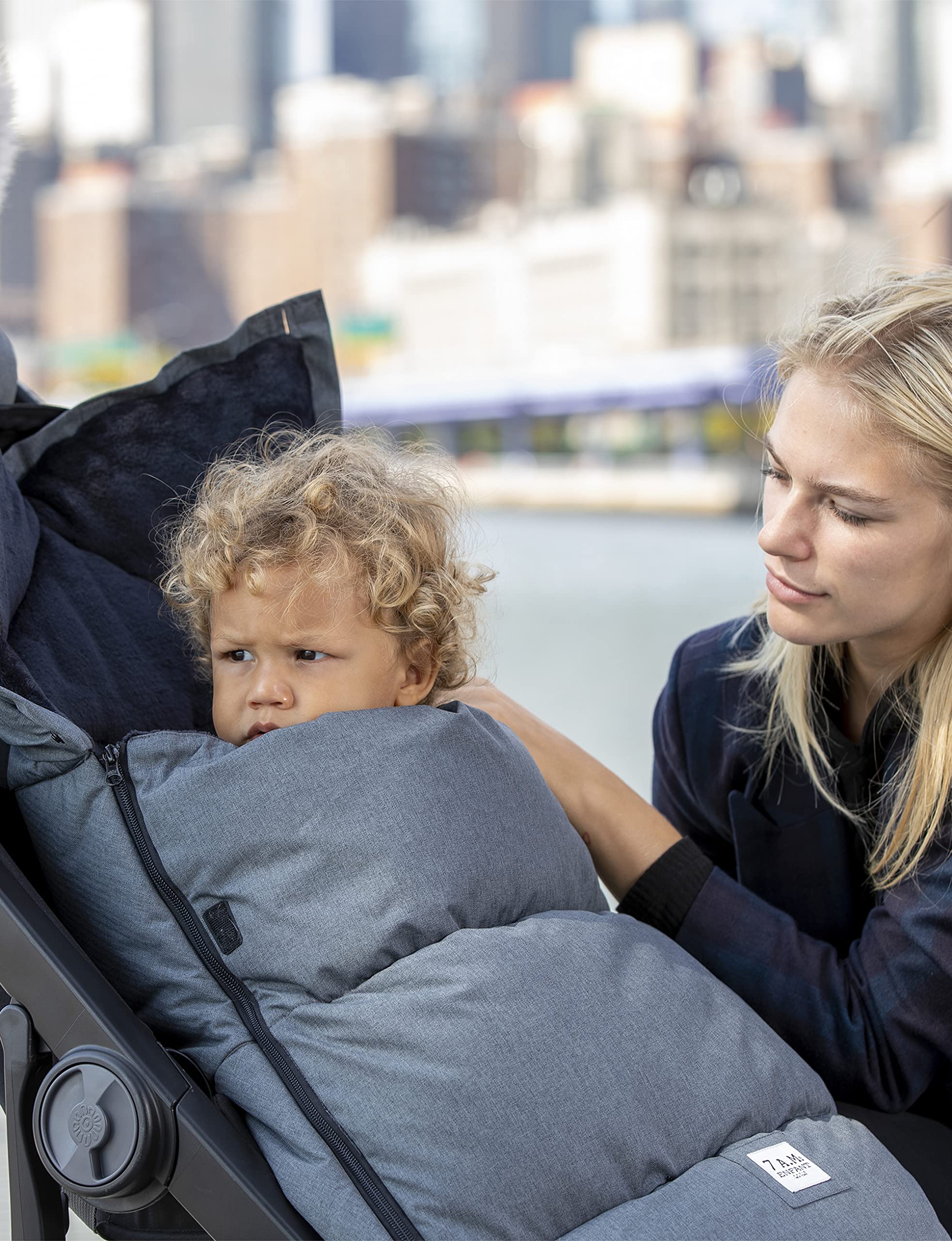 7AM Enfant Universal Stroller Footmuff - Water Repellent Winter Bunting Bag for Strollers & Car Seats, Soft Micro-Fleece & Plush Lined Stroller Footmuff for Baby Boy & Girl | TundraPOD