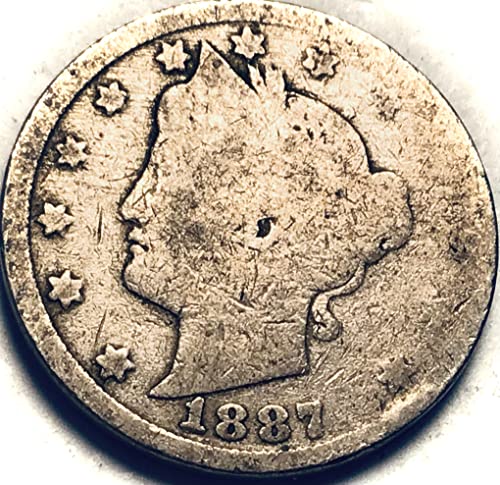 1887 P Liberty V Nickel Seller About Good