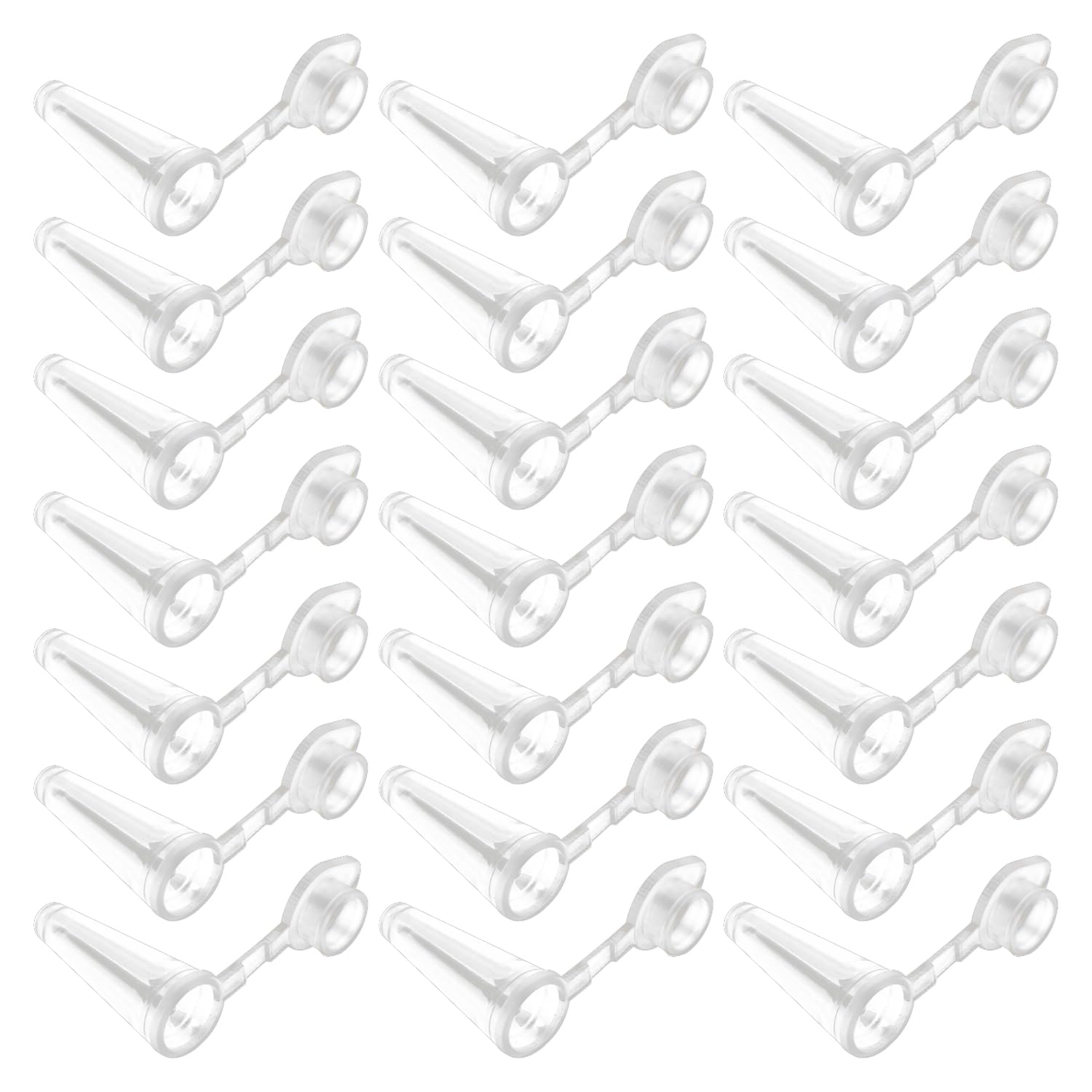 Bettomshin 1000Pcs 0.1ml Conical Centrifuge Tubes, with Snap Cap, Transparent Mini Plastic Microcentrifuge Test Tubes Storage Containers for Beads Specimen Sample Lab