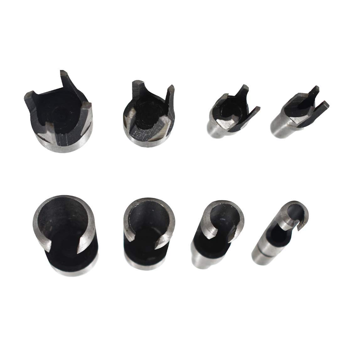 8Pcs Wood Plug Cutter Metric Carbon Steel Straight and Taper Claw Drill Bit Set Woodworking Hole Saw Cutting 6MM 10MM 13MM 16MM