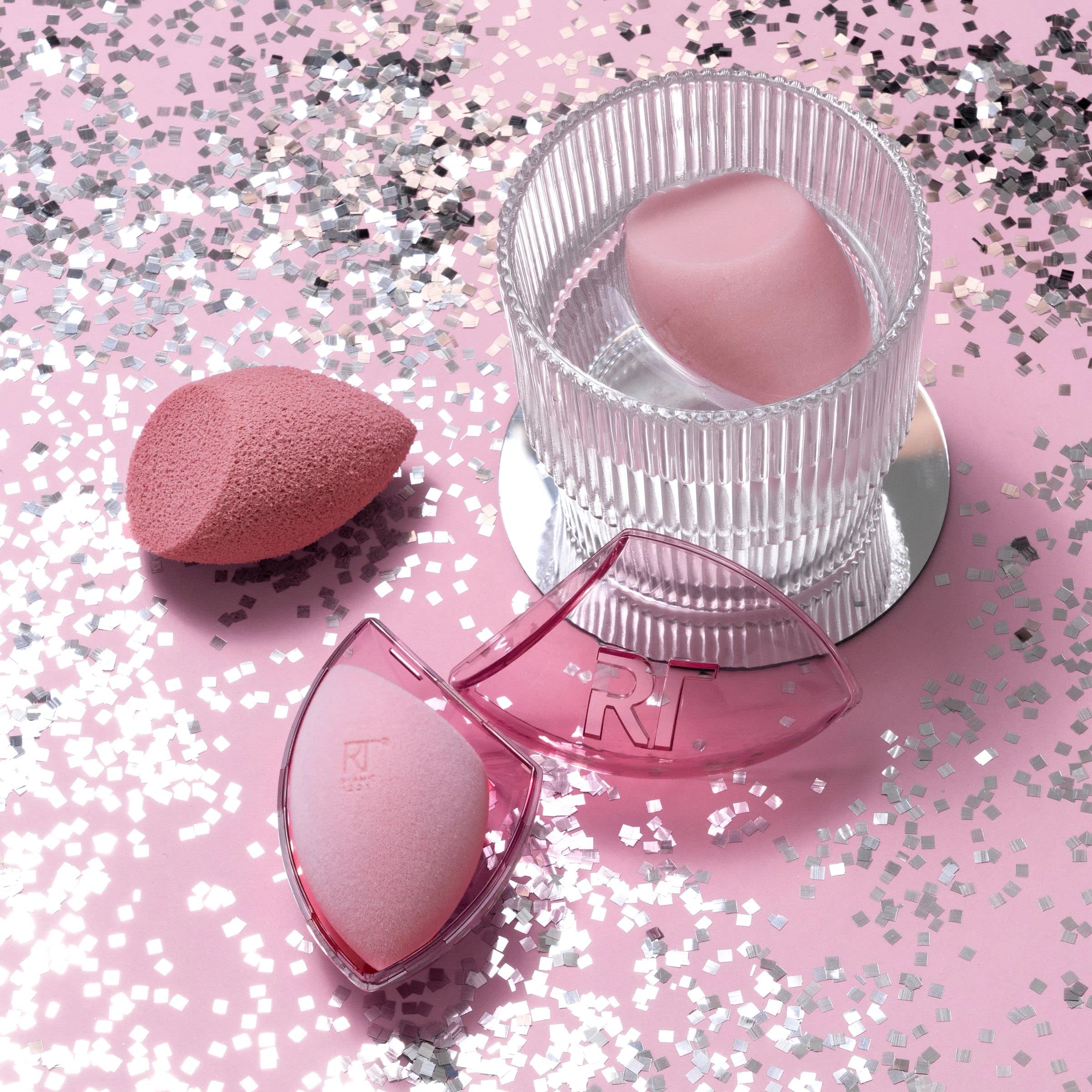 Real Techniques Limited Edition Cleanse, Blend, Set and Go Makeup Sponge Set, 4 Piece Christmas Gift Set, Perfect For Wife, Spouse, Girlfriend, Significant Other, and Daughter