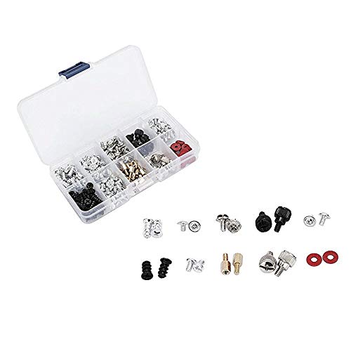 228pcs Personal for Computer Desktop Screws & Standoffs Set Assortment Kit for Mother Board M3 M3.5 M5 Set Screws with Plastic Box SCRW-024945