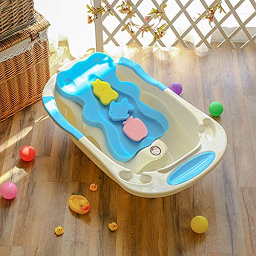 NEAGLORY Baby Infant Bath Sponge Baby Bath Mat Newborn Cushion, Blue