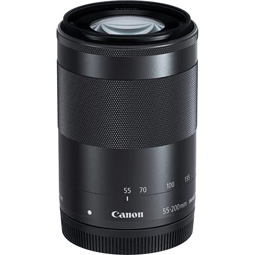 Canon EOS M50 Mirrorless Digital Camera Bundle + 15-45mm & 55-200mm Lenses (Black) - 2680C021