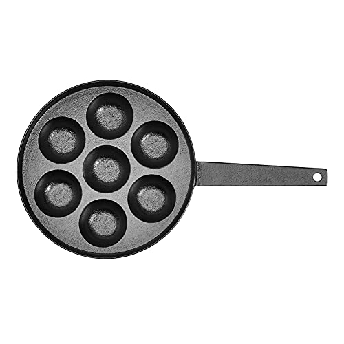 AmazonCommercial Cast Iron Stuffed Pancake Pan Black 8 Inch