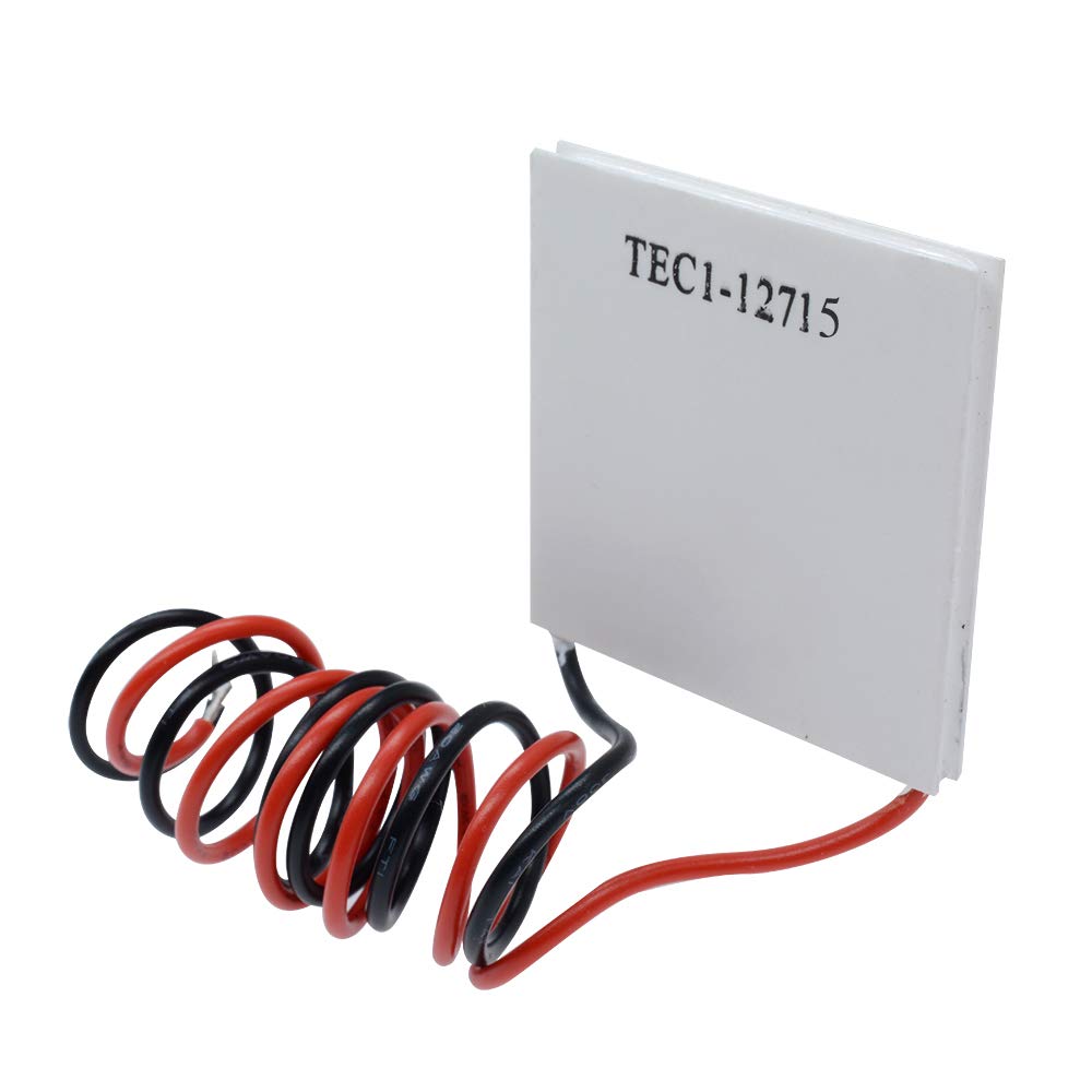 5PCS TEC1-12715 12V 15A 68-140℉40MMX40MM Heatsink Thermoelectric Cooler Cooling Peltier Plate Module Suitable for Large Refrigeration Equipment Such As Refrigeration Boxes and Refrigeration Cabinets