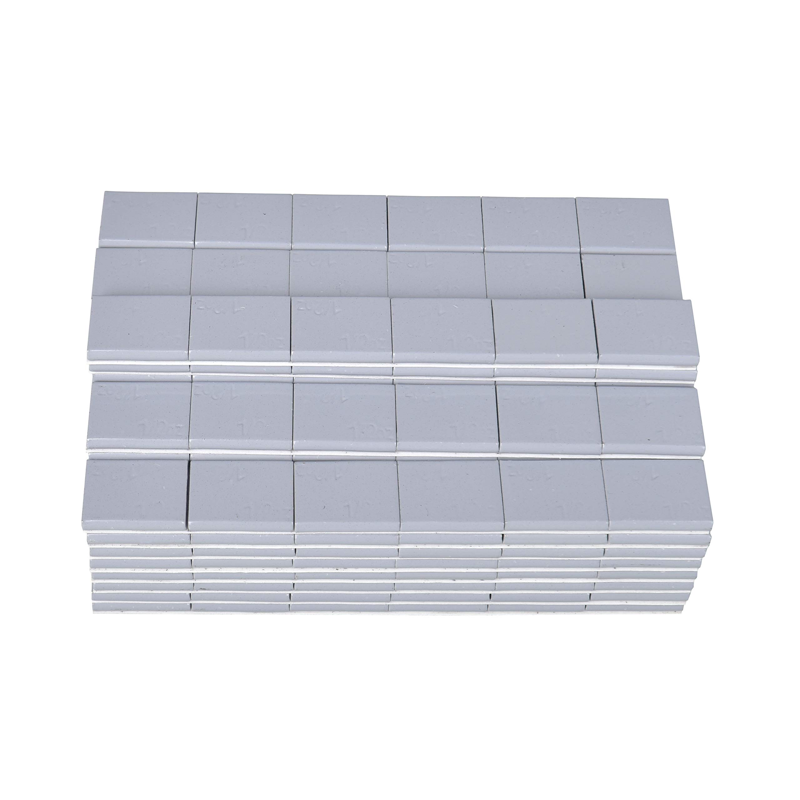 Aain AA024 1/2oz Adhesive Stick On Wheel Weights, Tire Weights For Wheel Balancing 48Strips/Box, Gray,288pcs Tape Made in US, Grey, 1/2oz(0.5oz)