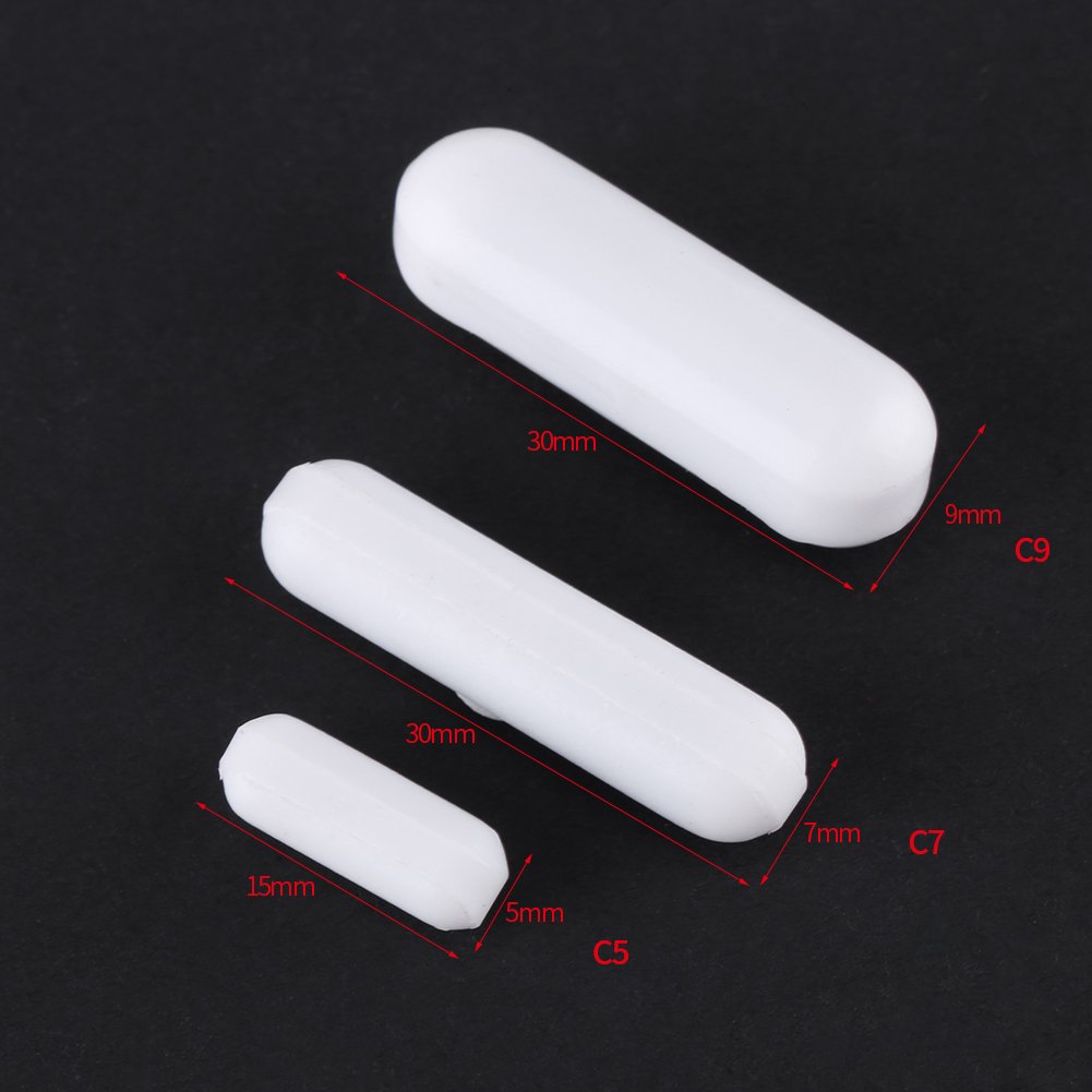 5Pcs Type-C Stir Bars,5 * 15mm Magnetic PTFE Stir Bar,Lab Mixing Blending Equipment,High Temperature and Resistance,Low Temperature Resistance,No Adhesiveness,for Magnetic Mixer