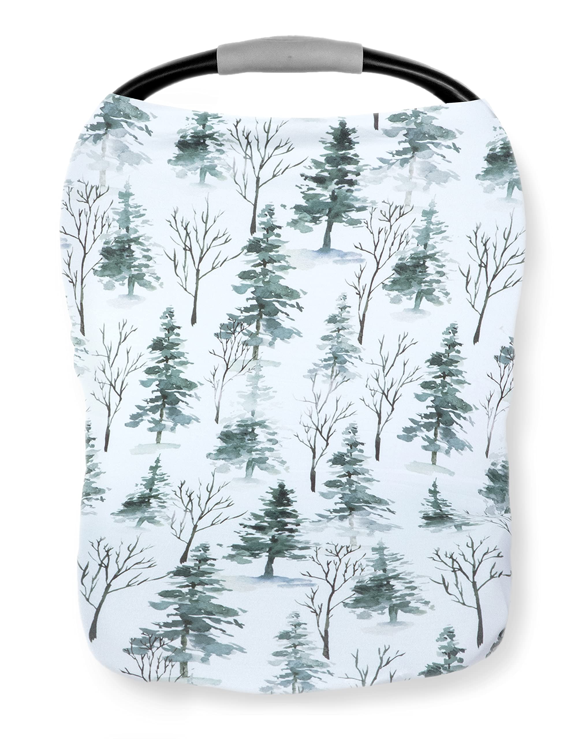 Pobi Baby Premium Multi-Use Cover - Nursing Cover, Baby Car Seat Covers, Shopping Cart, High Chair, and Breastfeeding Cover - Ultra-Soft, Stretchy, Woodland Scarf for Baby and Mom (Magical Woods)