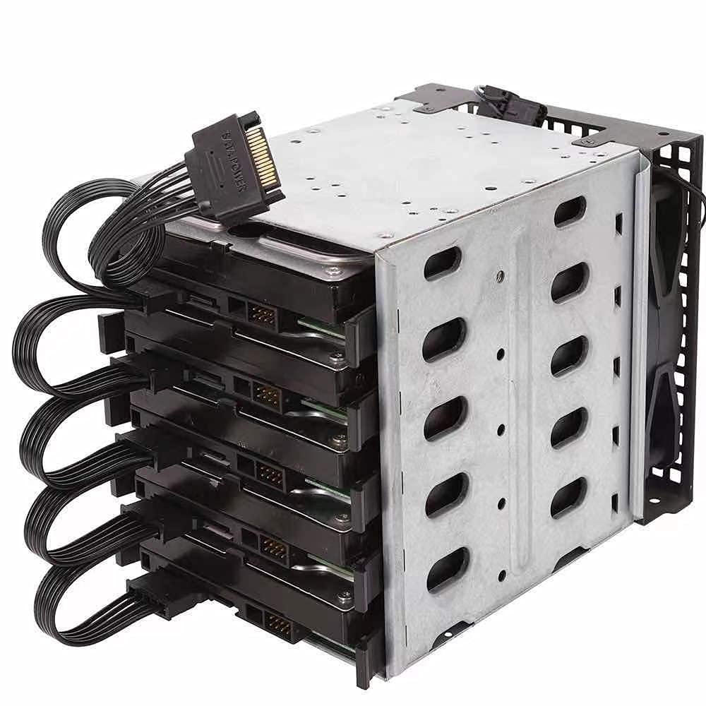 RGEEK SATA Power Splitter Cable, 15 Pin SATA to 5 SATA Power Splitter Cable Apply for HDD、SSD、Optical Drives Sata Power Cable -24 Inches