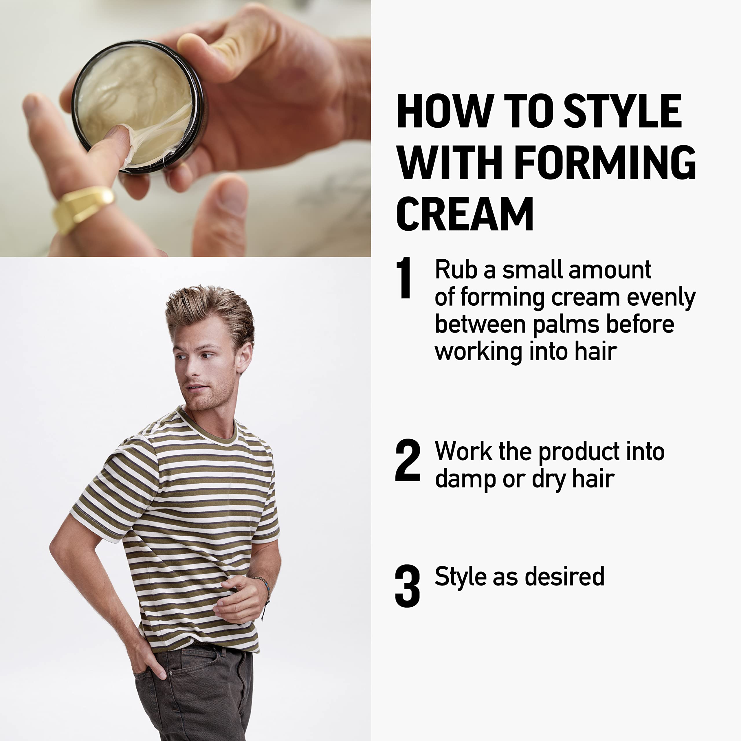 American Crew Men's Gift Set Hair Forming Cream and Daily Deep Moisturizing Shampoo