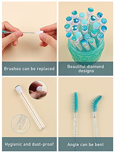 80 Pcs Mascara Wand Tube Set 40Pcs Empty Mascara Wand Tube 40Pcs Eyelash Brush Mascara Brushes for Women Girls Makeup