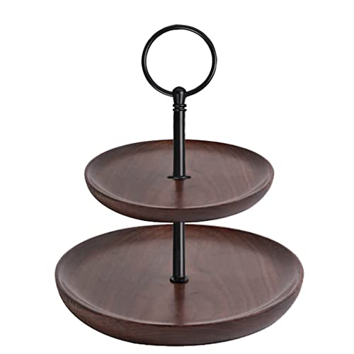 15 Inches 3-Tier Cupcake Black Stand Hardware Fittings, Metal Mold Circular Holder DIY Making for Fruit Plate Cake Stand Snack Tray Replacement Parts Tea Party Wedding Decor (6 Sets - Black Round)