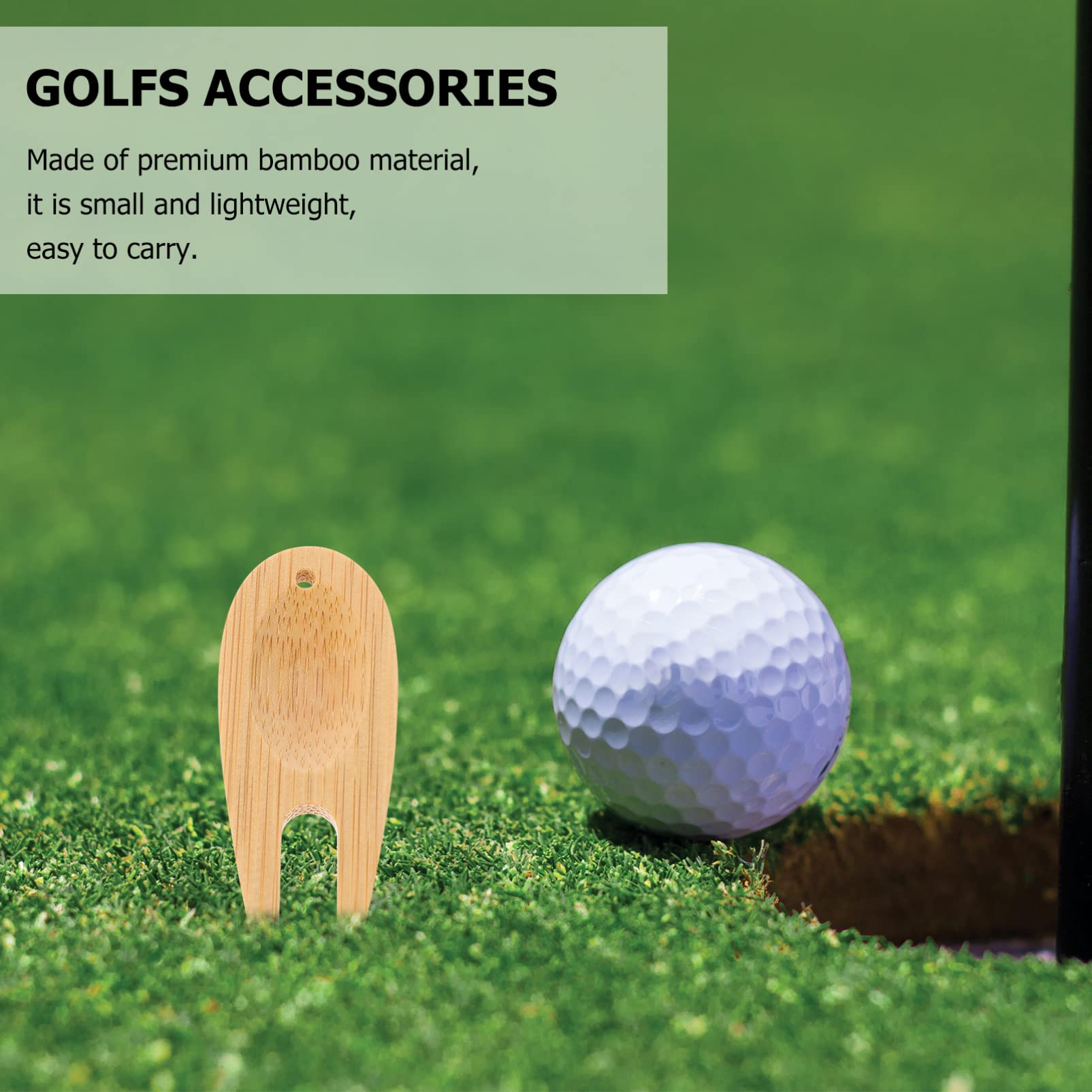 15pcs Green Bamboo Fork Bamboo Divot Fork Divot Repairing Tool Golfs Accessories Divot Repair Tool Fairway Fixator Divot Repair Fork Golfing Divot Tool Divot Fixing Tool