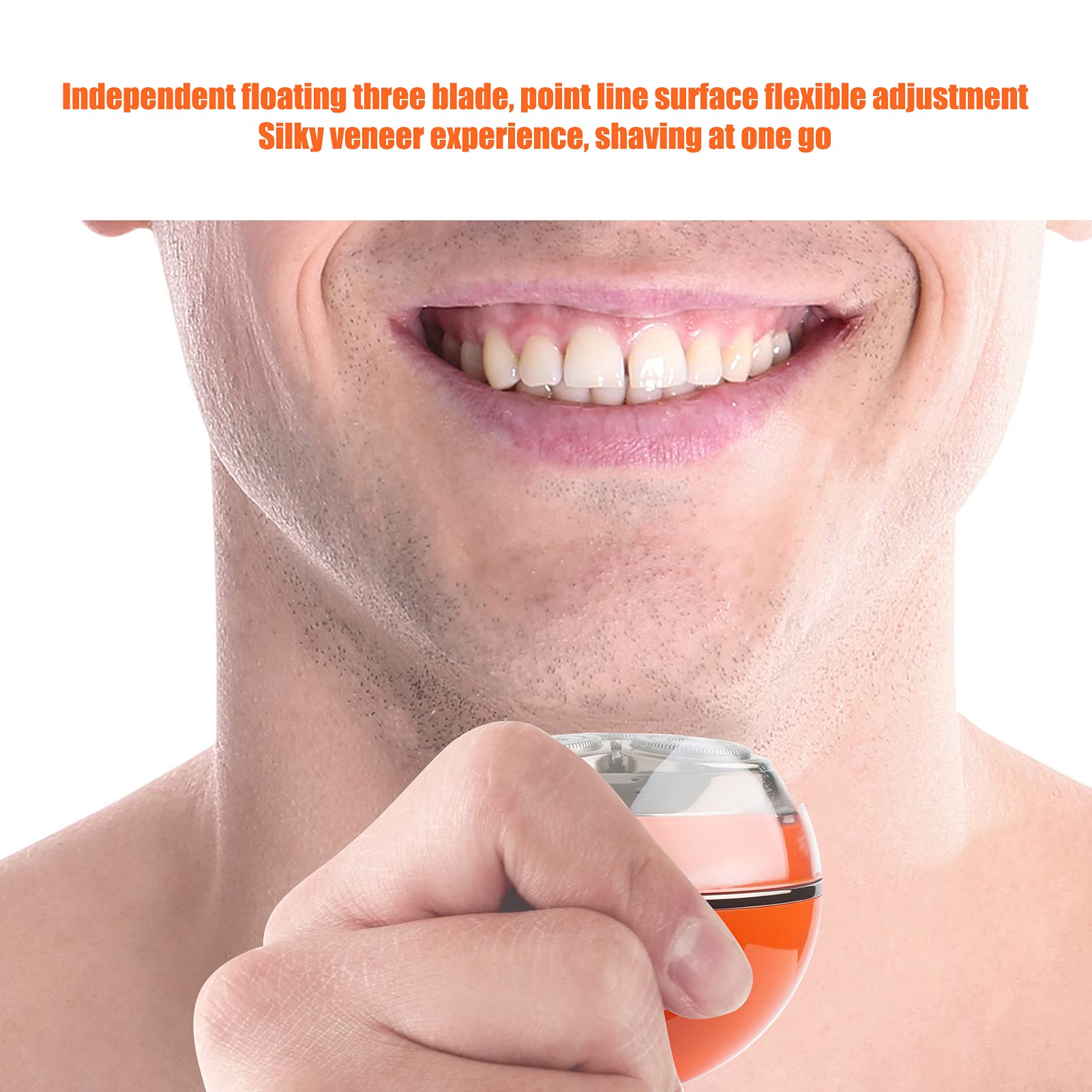 Electric shavers for Men Mini Portable Face Shaver Wet & Dry Waterproof Rechargeable Electric Shaver 4D Rotary Razors Cordless Travel USB Charging