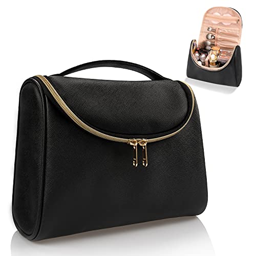 Ethereal Travel Makeup Bag, Cosmetic Bag for Women Large Capacity Makeup Organizer Bag Vegan Leather Makeup Brushes Bag Waterproof Toiletry Bag for Women