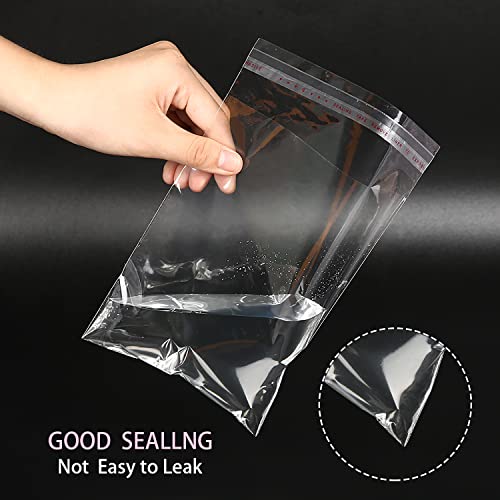 240Pcs Self Sealing Cellophane Bag 3x5 Inches 1.4 Mils Small Clear Plastic Bags Reusable Self Adhesive OPP Bags for Candy, Bakery Cookie, Treat, Jewelry, Cards